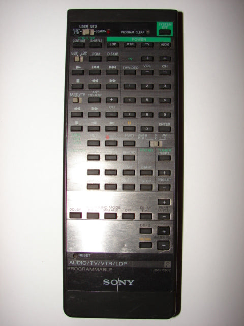 RM-P302 Sony Audio TV VTR LDP tape dat cd tuner phono Remote Control ...