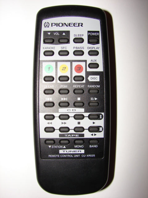 CU-XR025 Pioneer Stereo CD Player Audio System Remote Control Unit ...